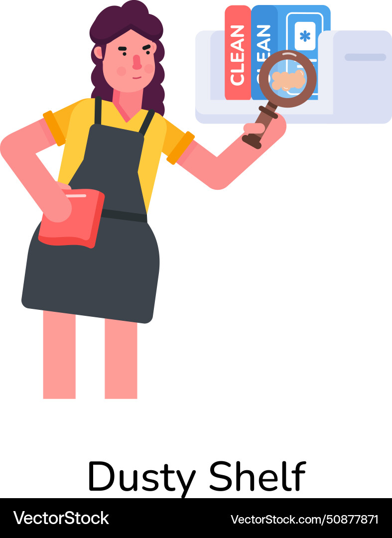 Dusty shelf Royalty Free Vector Image - VectorStock