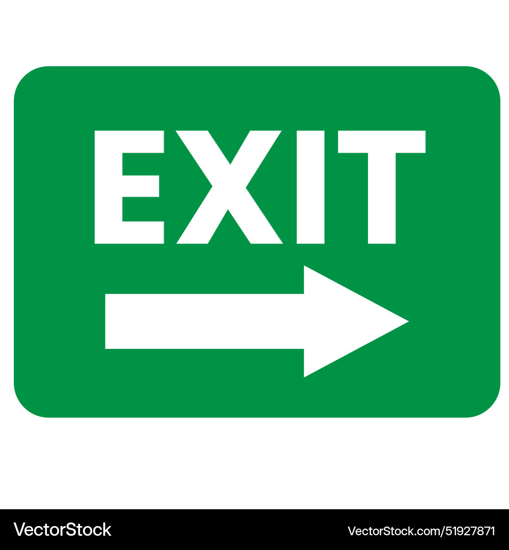 Emergency exit sign set icon Royalty Free Vector Image