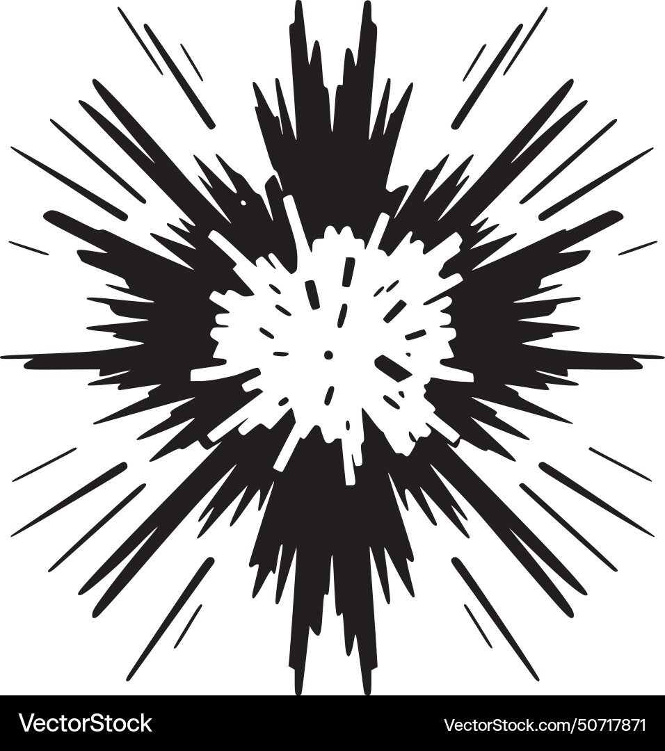 Explosion - minimalist and flat logo Royalty Free Vector