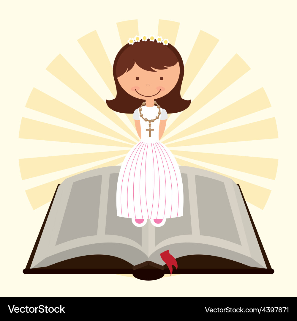 First communion Royalty Free Vector Image - VectorStock