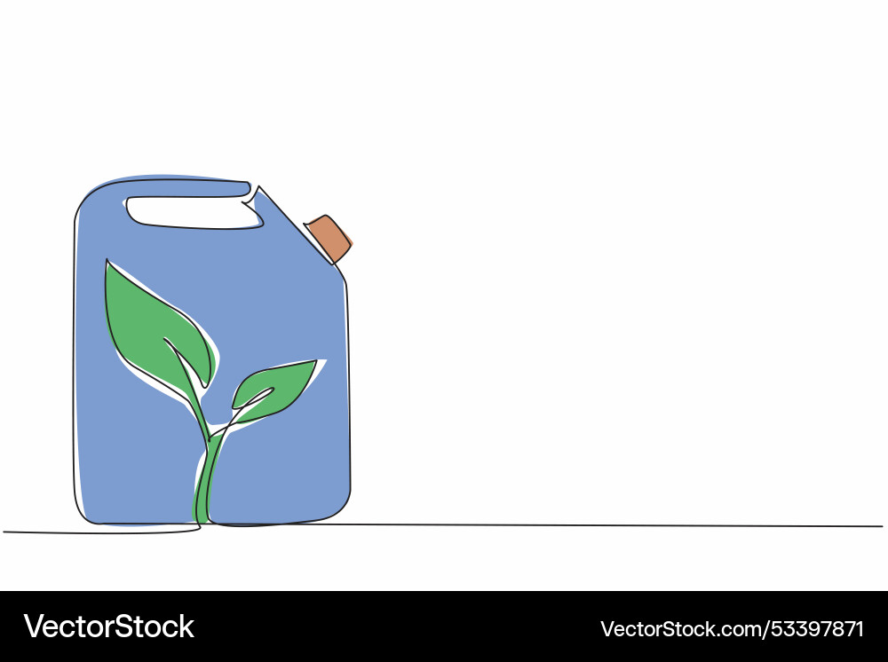 Einzelne kontinuierliche Linie Zeichnung der Jerrican