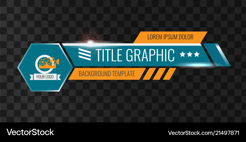 Video headline title or lower third template Vector Image