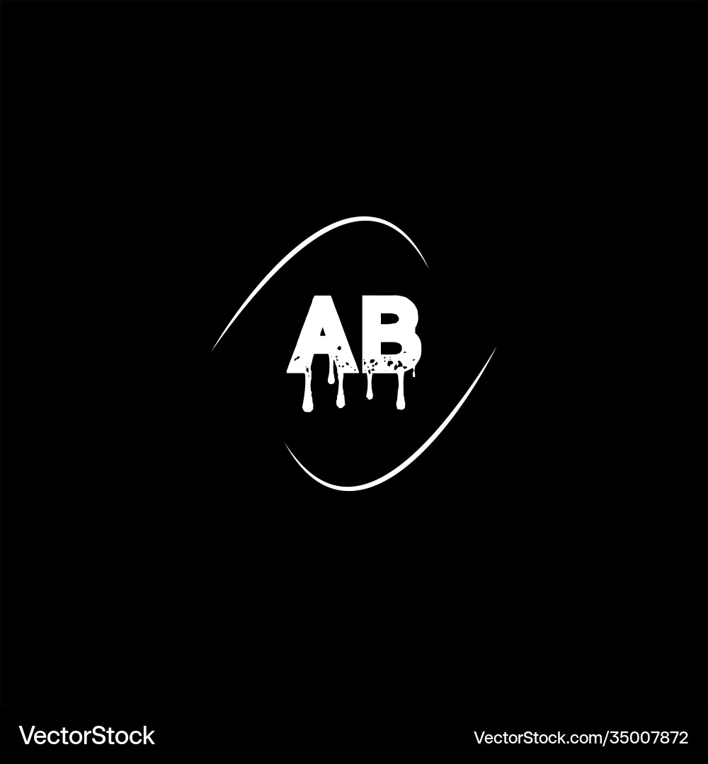 A b letter logo creative design on black color Vector Image