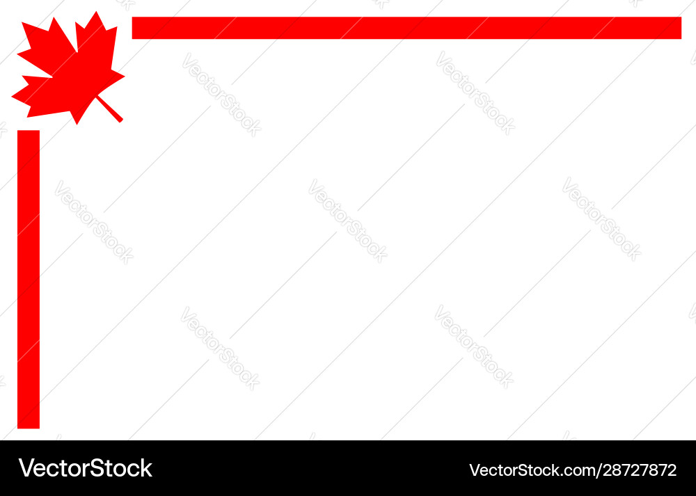 Canadian flag symbolism border corner Royalty Free Vector