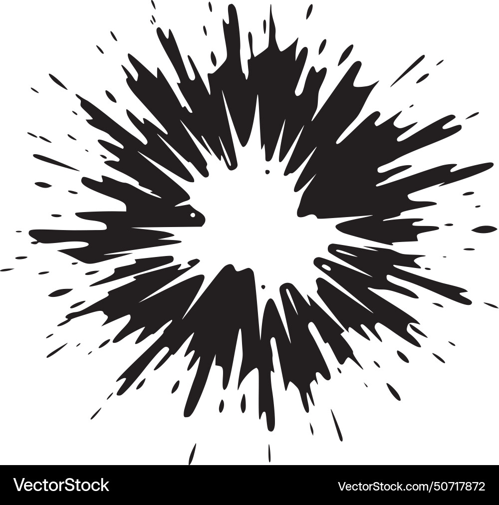 Explosion - minimalistische und einfache Silhouette