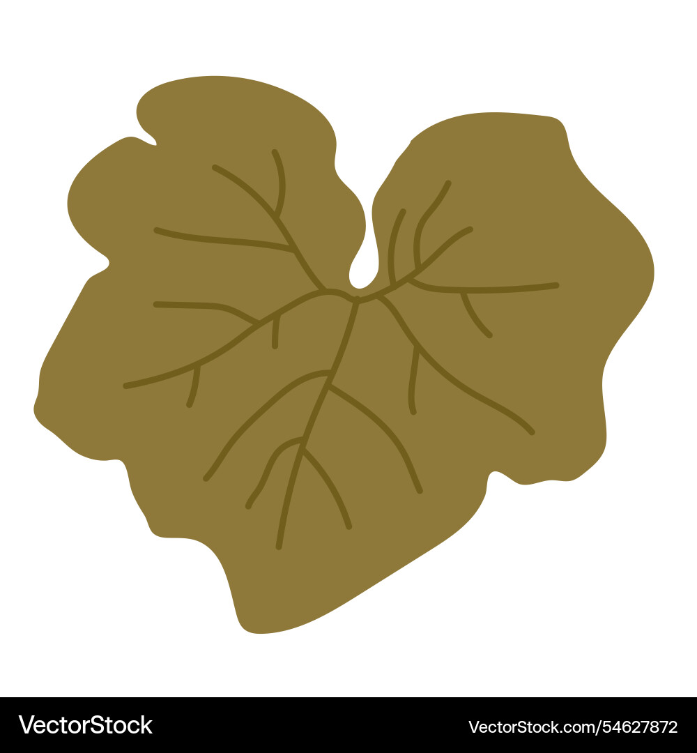 Flat pumpkin leaf Royalty Free Vector Image - VectorStock