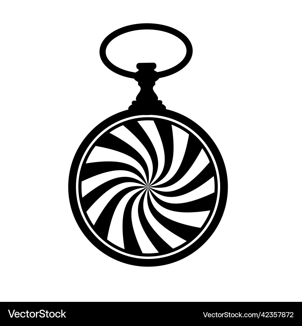 Hypnosis tool black and white silhouette Vector Image