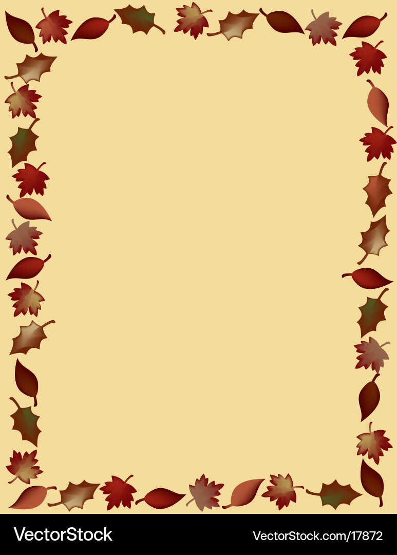 Leaf border Royalty Free Vector Image - VectorStock