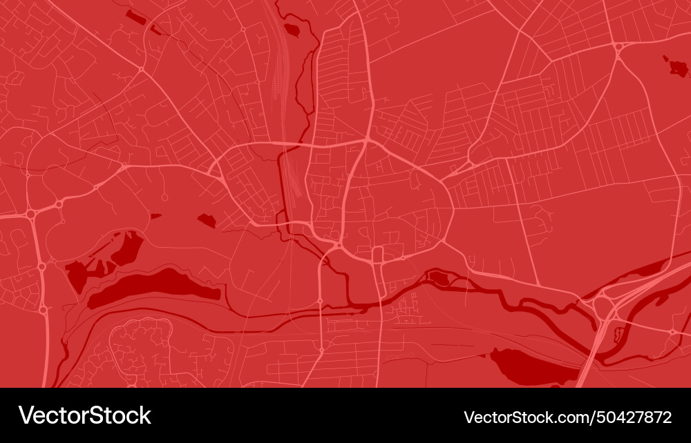 Northampton map red poster Royalty Free Vector Image