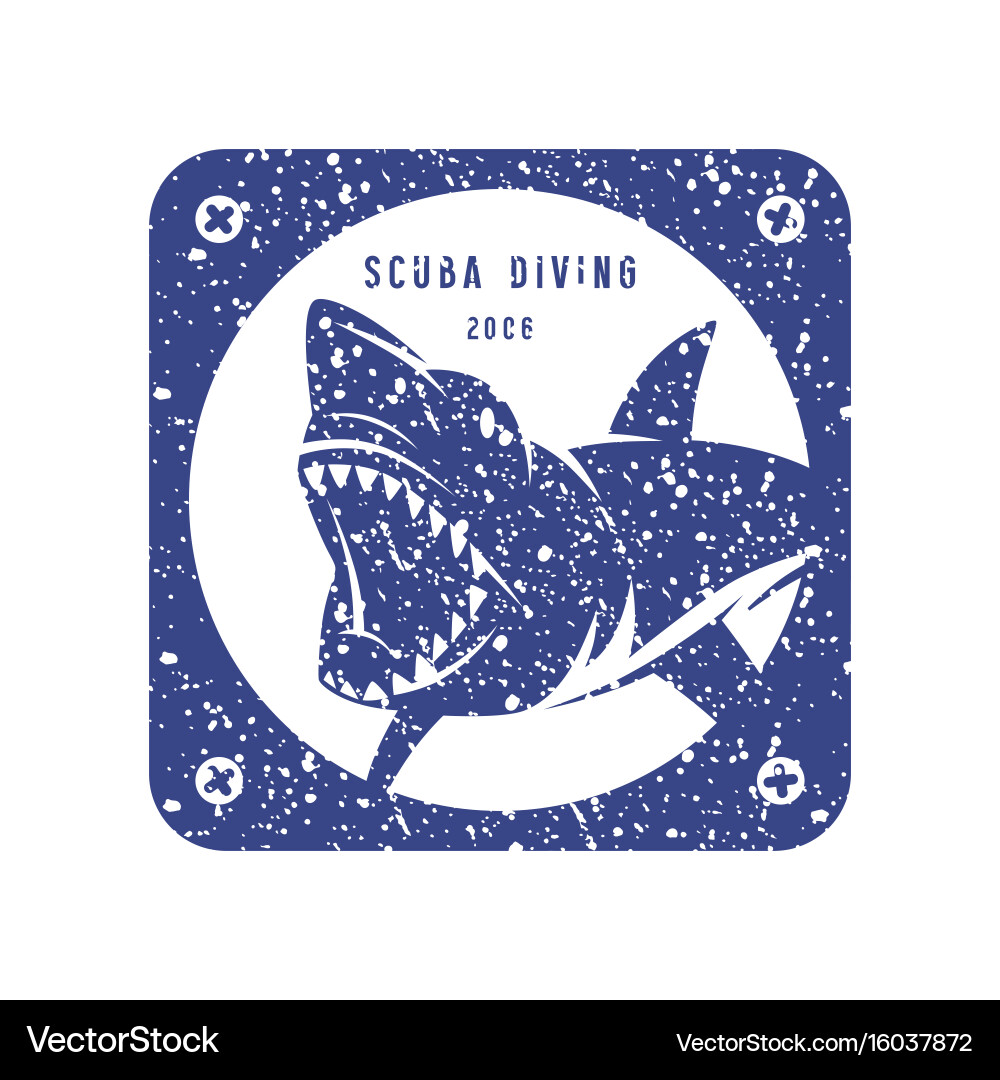 Shark emblem Royalty Free Vector Image - VectorStock