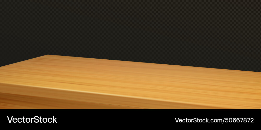 Wooden table with empty countertop Royalty Free Vector Image