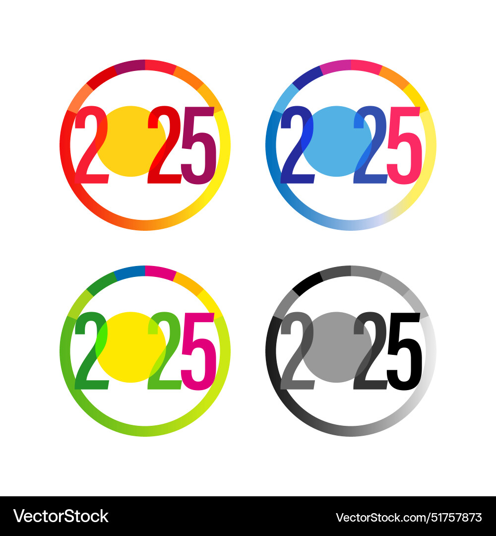 2025 diagram round Royalty Free Vector Image - VectorStock