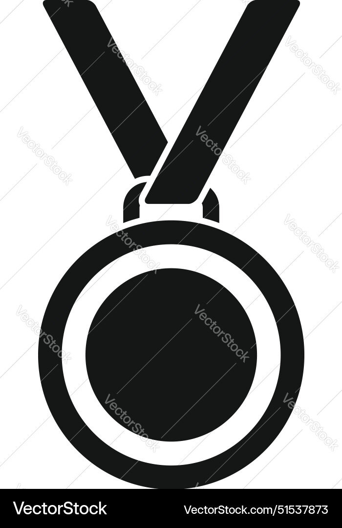 Black and white medal icon Royalty Free Vector Image