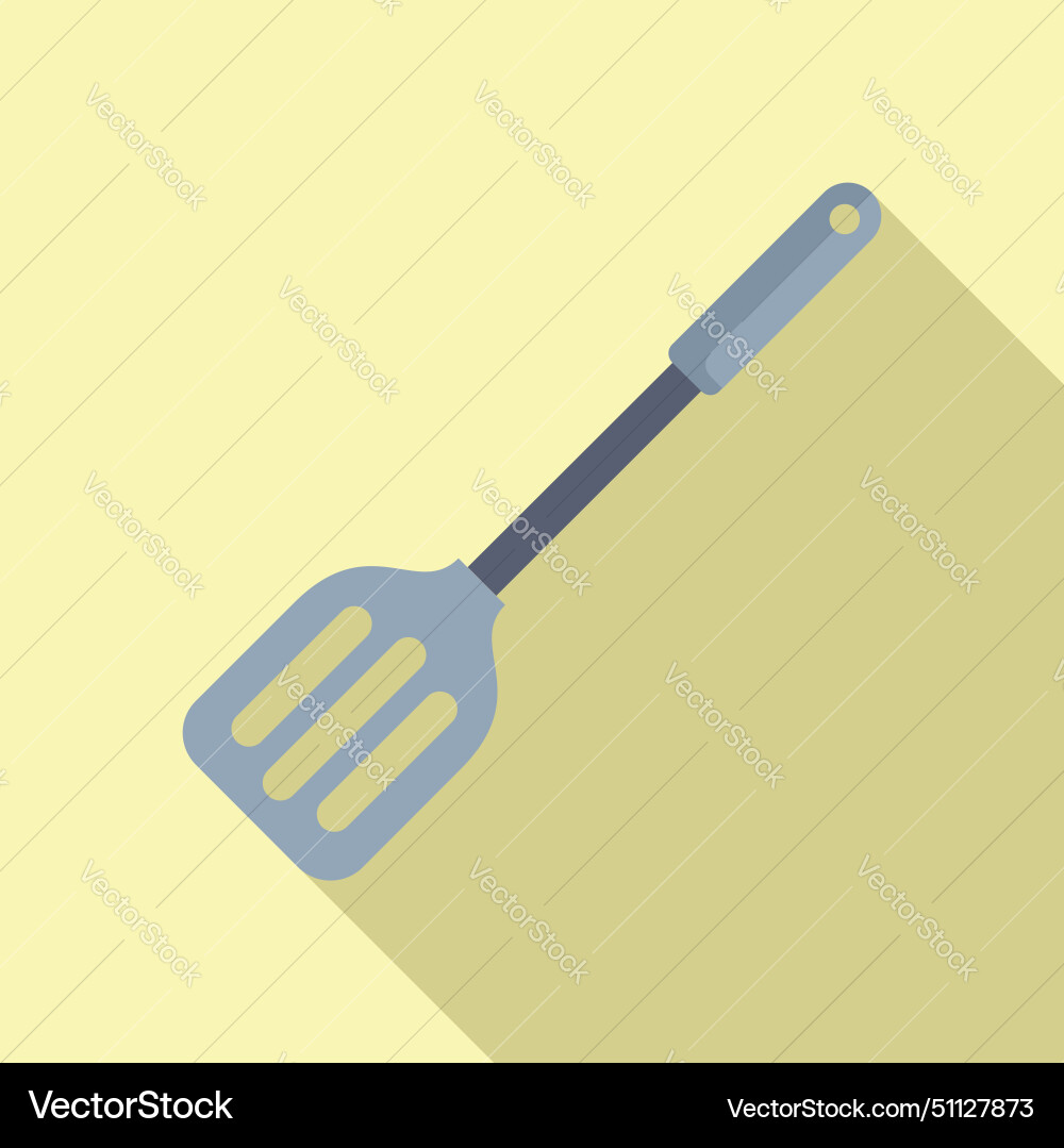 Chef spatula icon flat cook equipment Royalty Free Vector