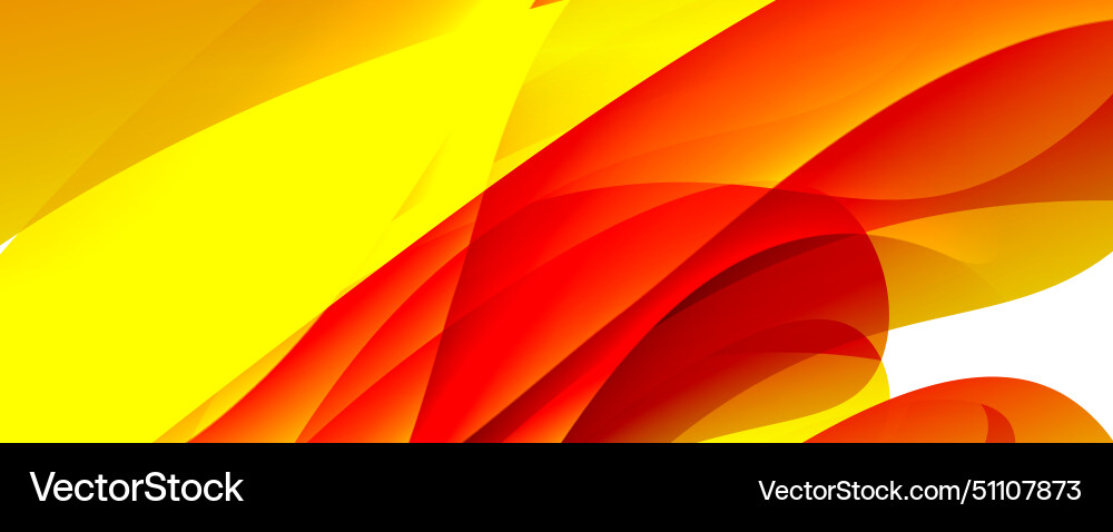 Closeup of vibrant yellow and orange wave pattern Vector Image