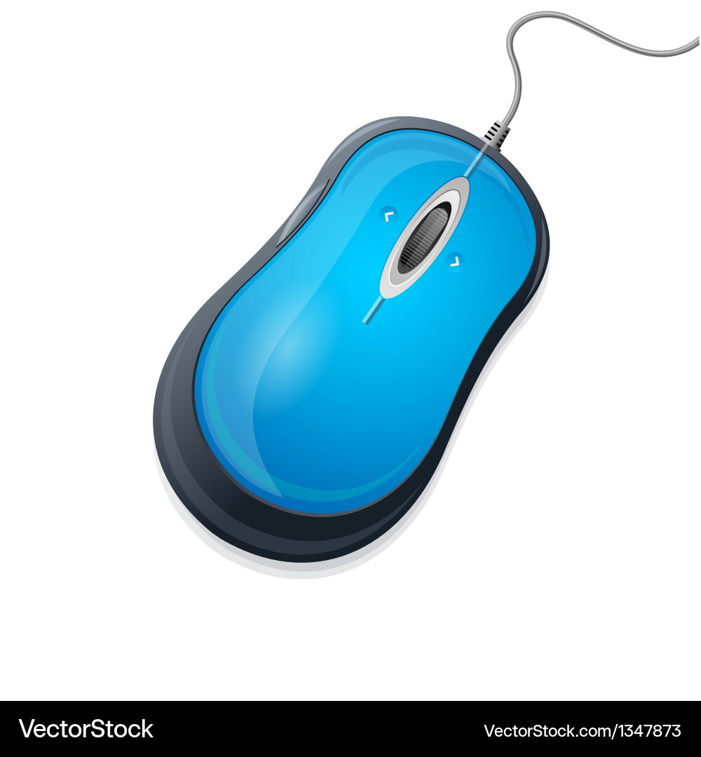 Computer mouse isolated on white Royalty Free Vector Image
