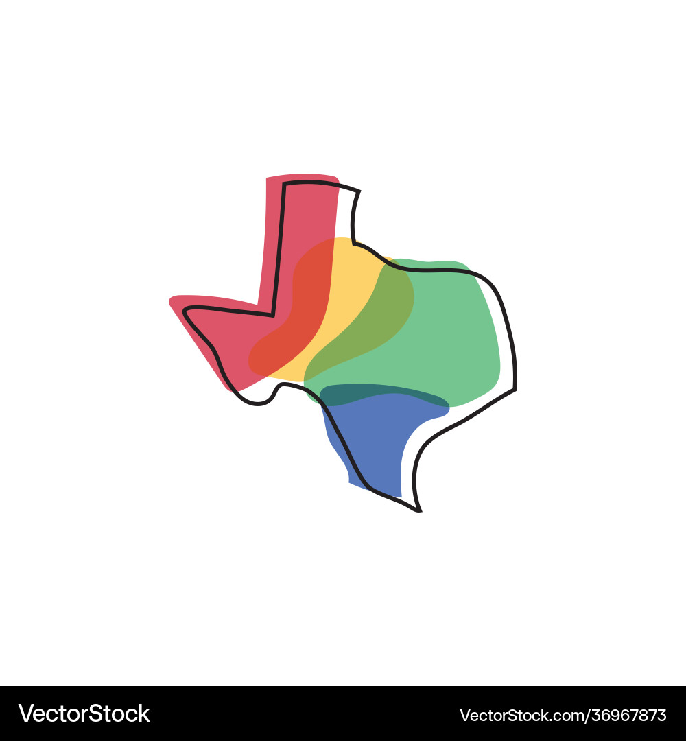 Design des Logos in Texas Lizenzfreies Vektorbild