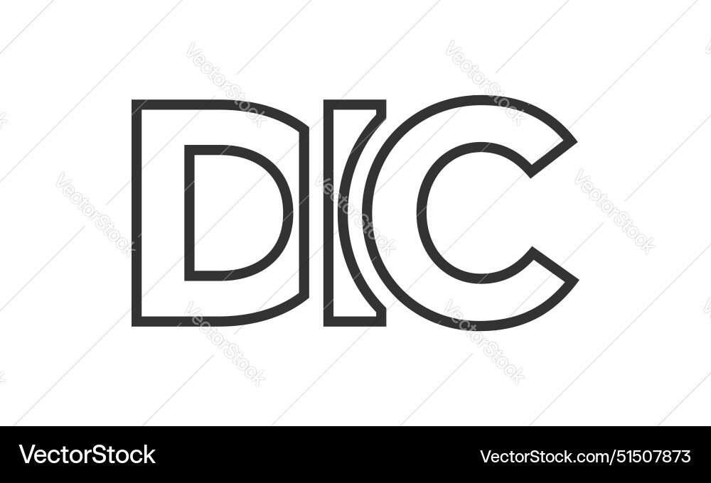 Dic logo design template with strong and modern Vector Image