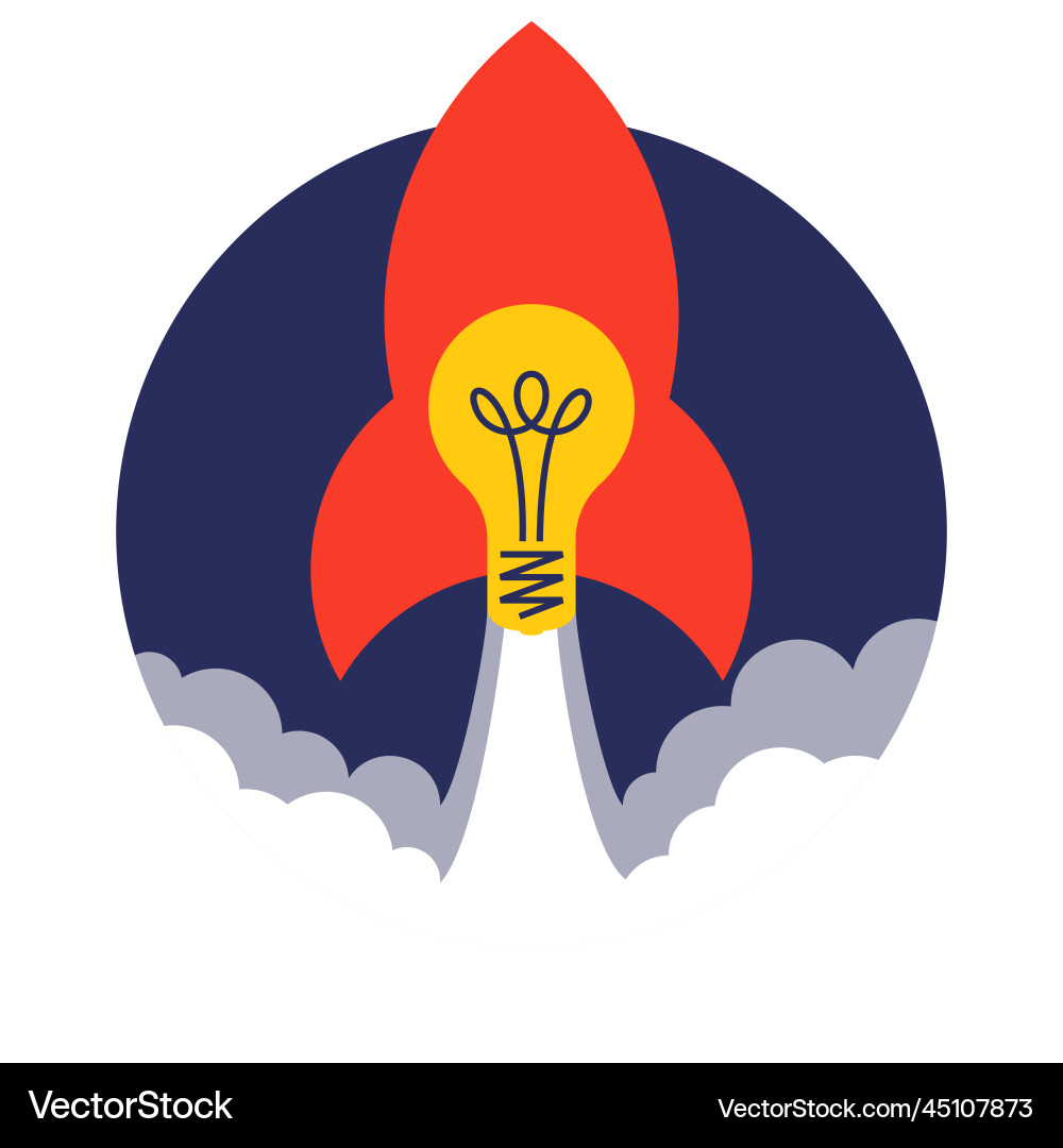 Effective idea launch Royalty Free Vector Image