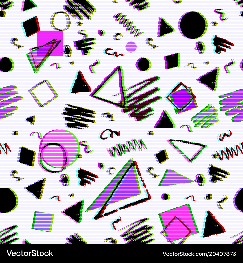 Geometric pattern with grunge elements Royalty Free Vector