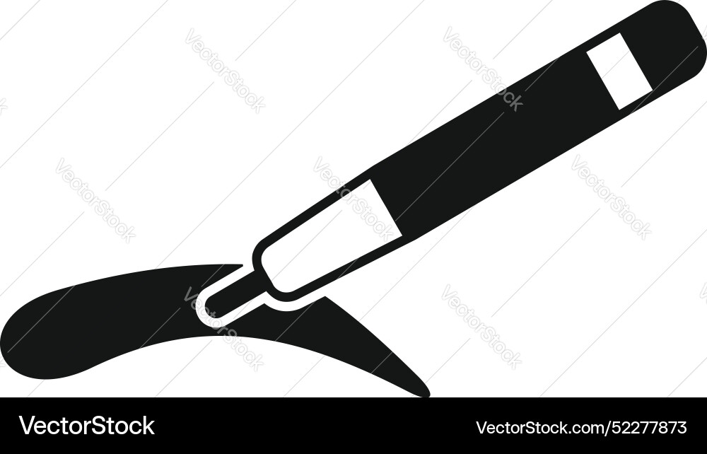 Microblading pen drawing eyebrow shape icon Vector Image