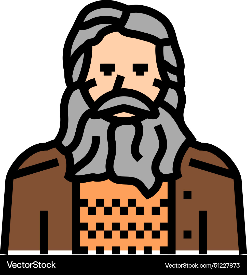 Old man color icon Royalty Free Vector Image - VectorStock