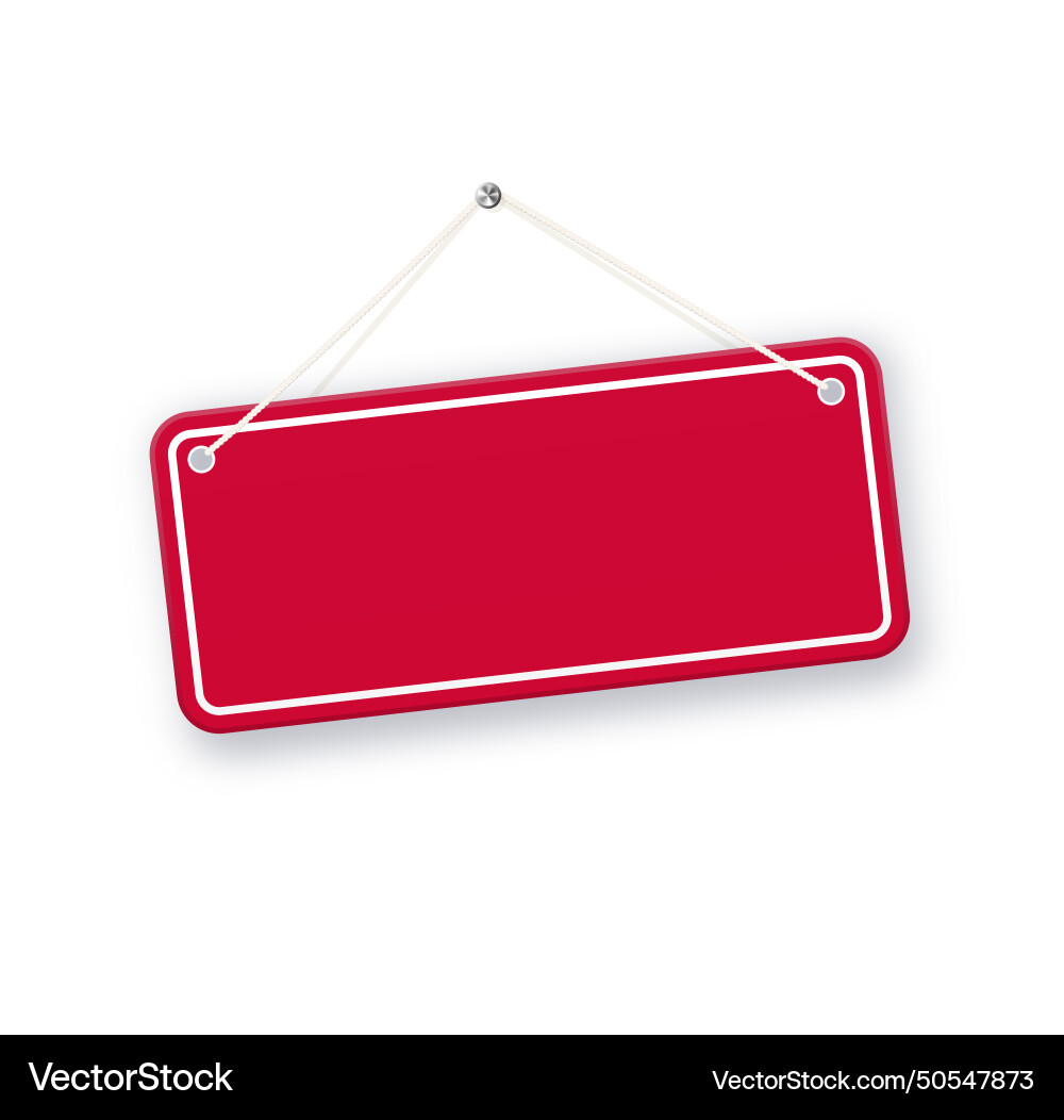 Red shop door signs hanging isolated empty Vector Image