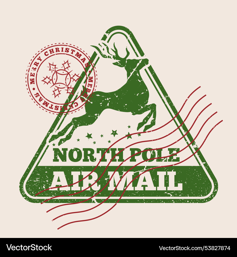 Christmas air mail flyer colorful Royalty Free Vector Image
