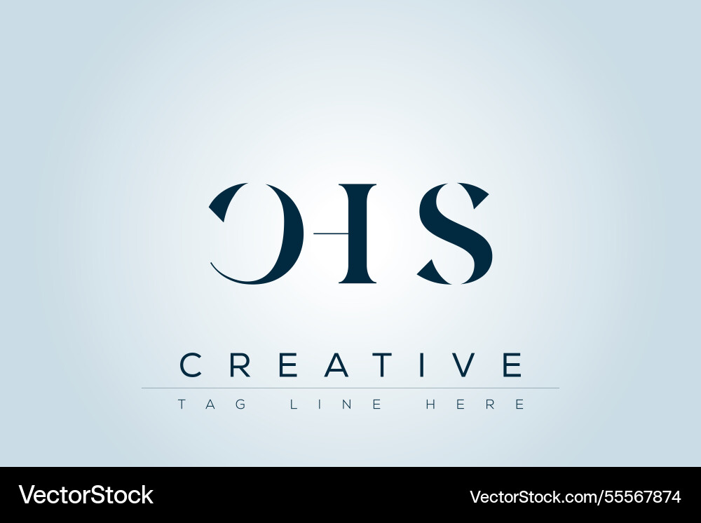 Chs abstract letter logo Royalty Free Vector Image