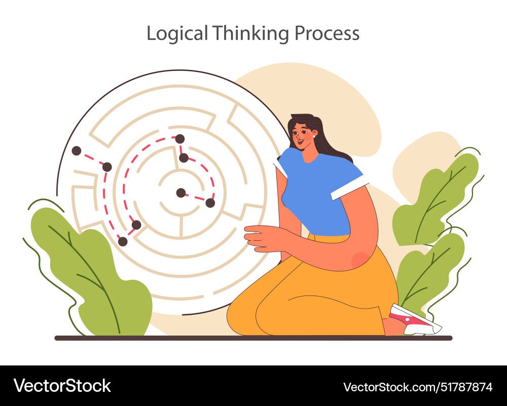 Critical thinking skill strategic decision-making Vector Image