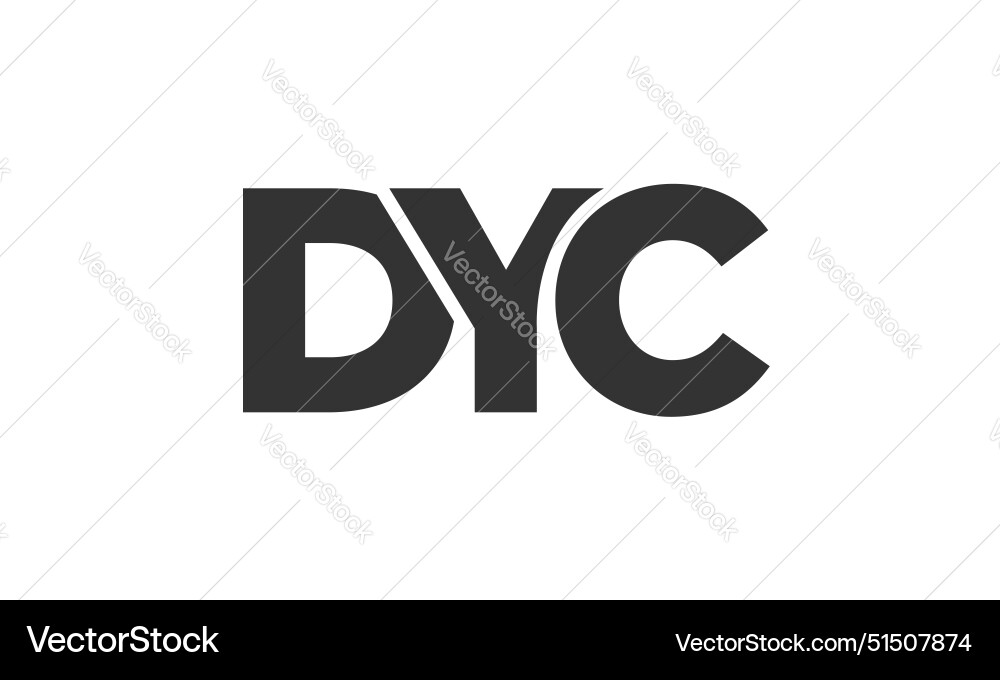 Dyc logo design template with strong and modern Vector Image