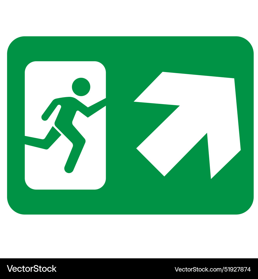 Emergency exit sign set icon Royalty Free Vector Image