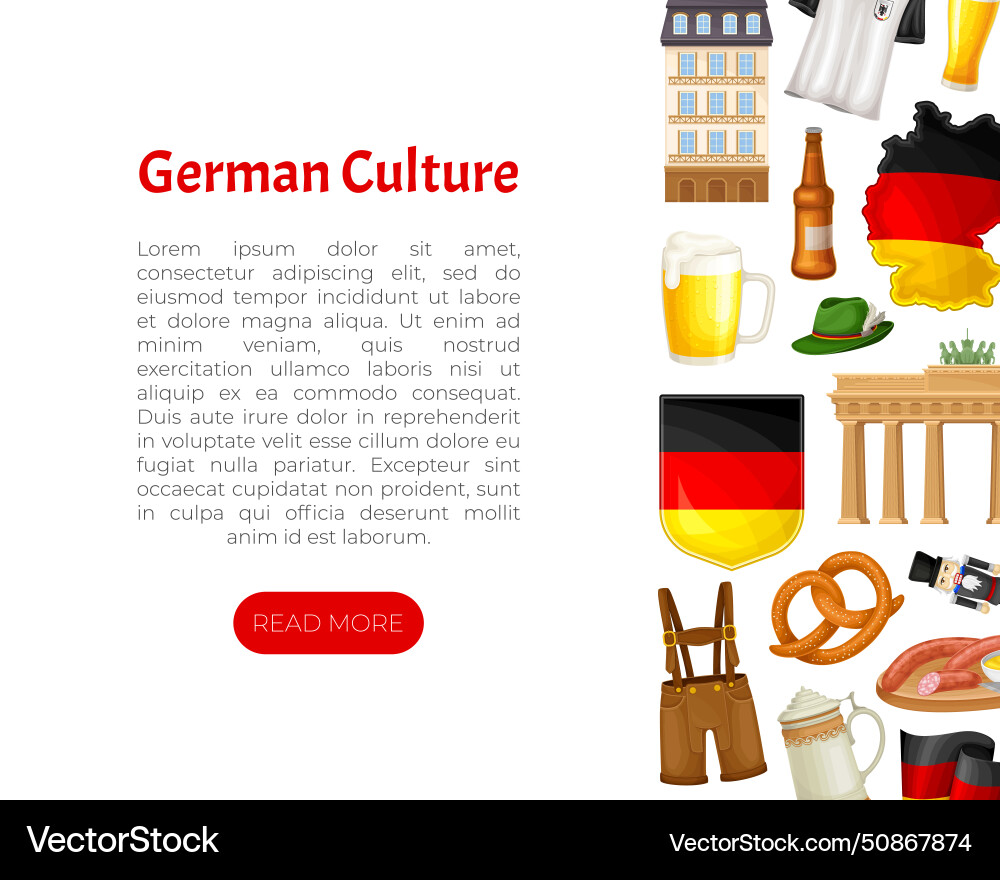 Germany object and symbol banner design Royalty Free Vector