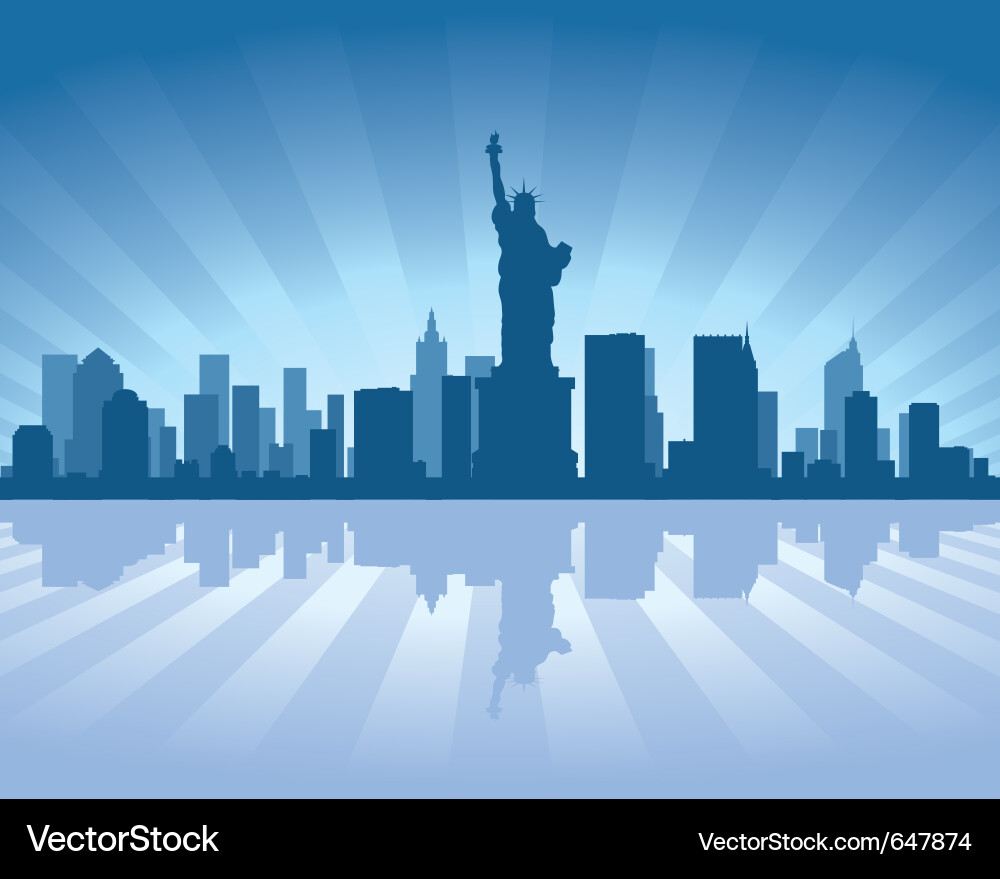 New york skyline Royalty Free Vector Image - VectorStock