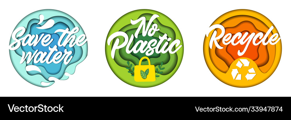 Planetary resources saving concept save the water Vector Image