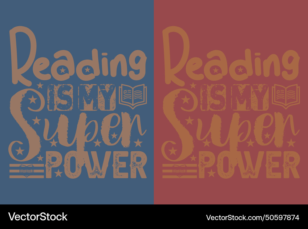 Reading is my super power Royalty Free Vector Image