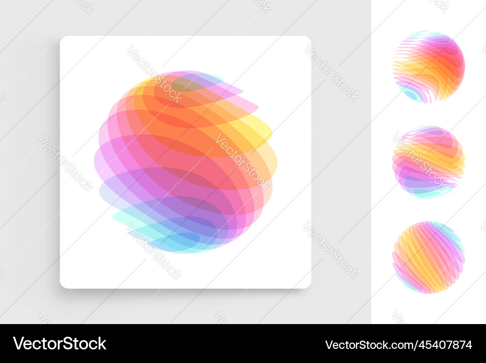 Sphere cover design template abstract geometric Vector Image