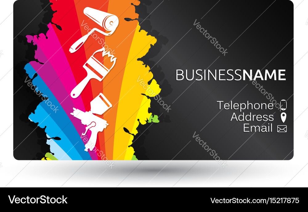 Painter Business Cards Vector Images (over 610)