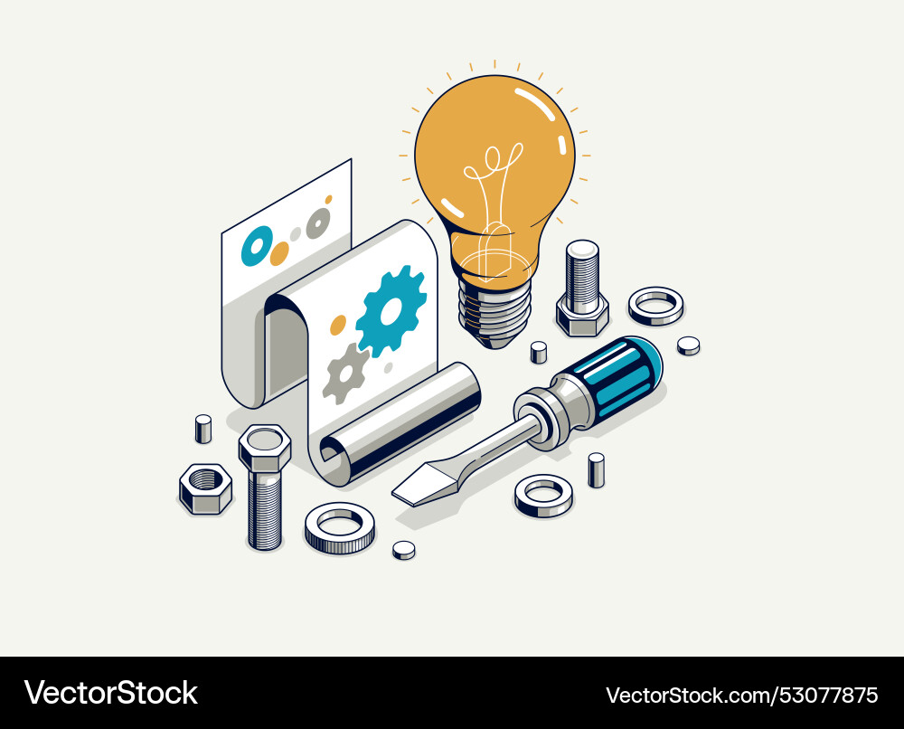 Engineering idea concept innovation invention Vector Image