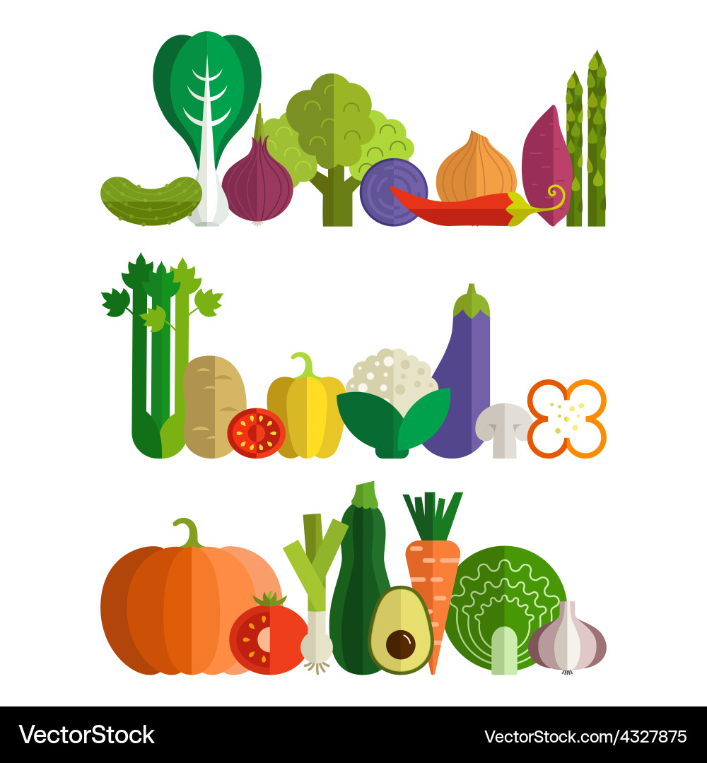Fresh vegetables Royalty Free Vector Image - VectorStock