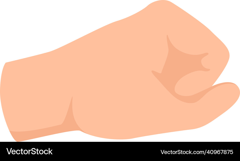 Man fist side view human hand position Royalty Free Vector