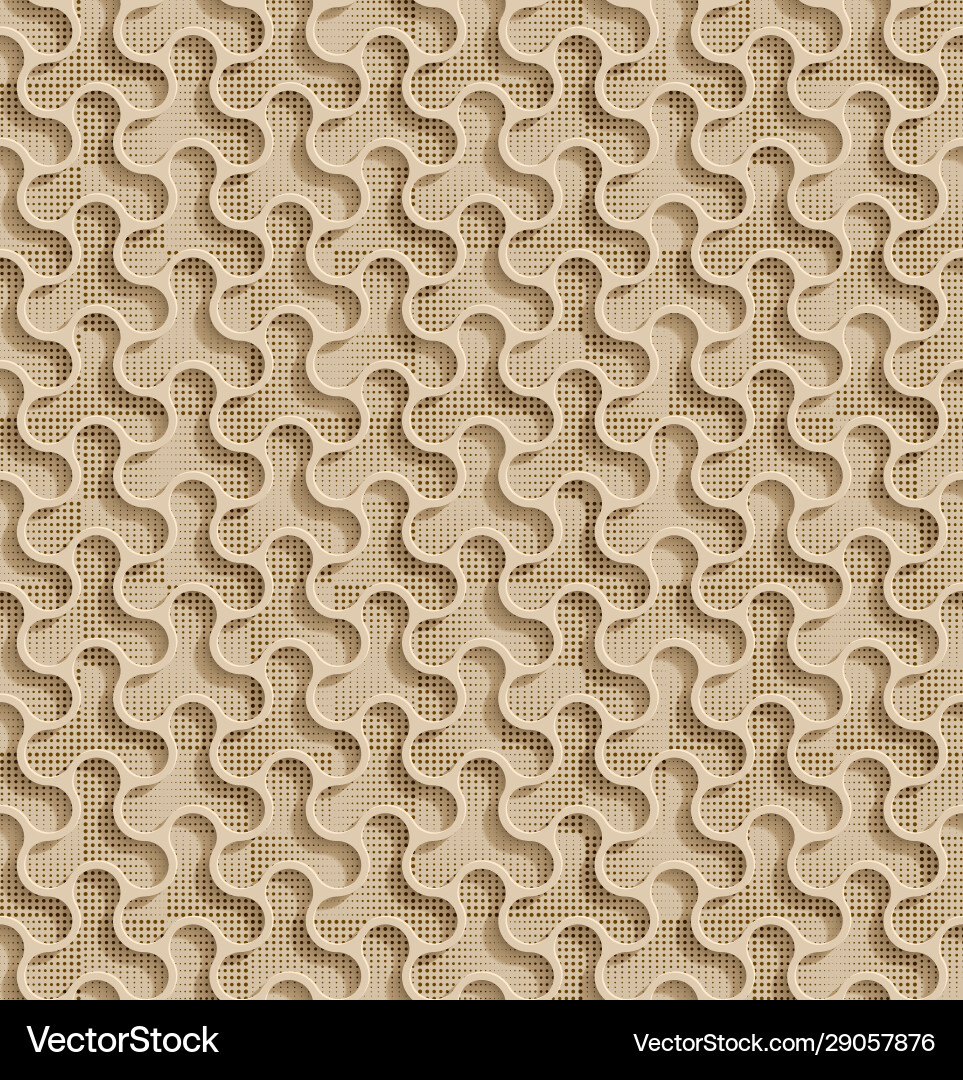 3d seamless web geometric pattern beige Royalty Free Vector