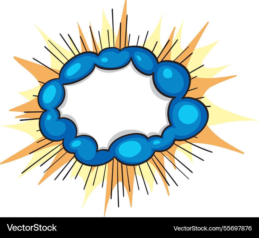 Colorful comic explosion bubble for dynamic Vector Image