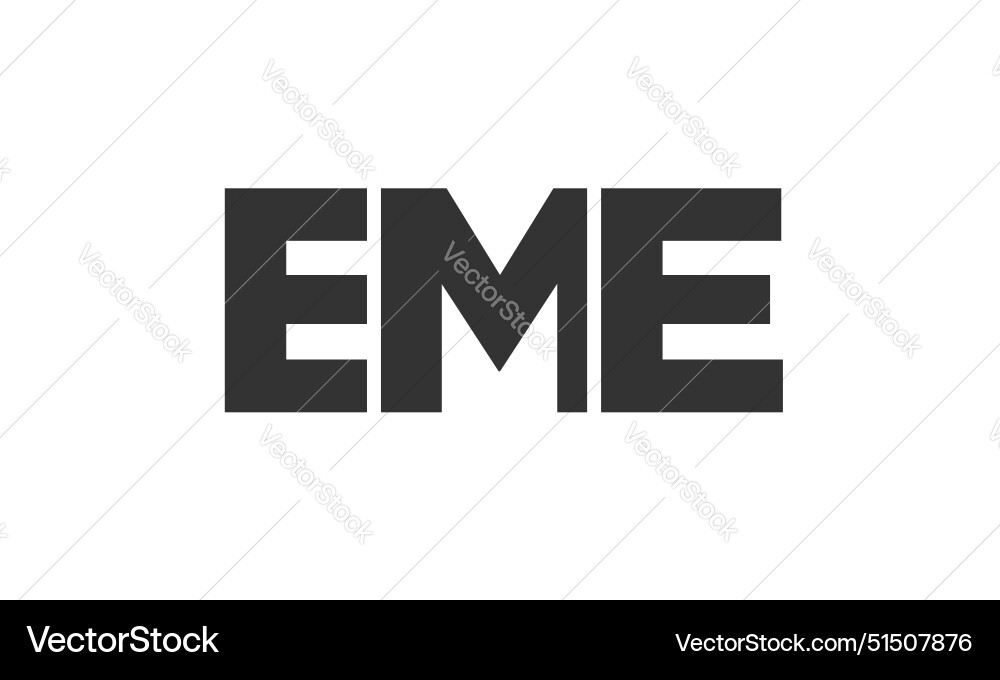 Eme logo design template with strong and modern Vector Image