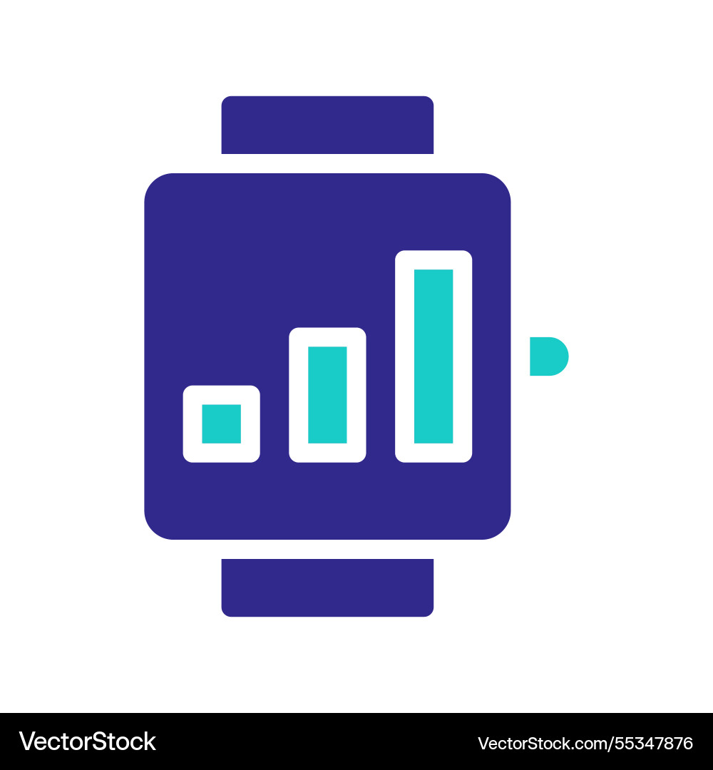 Fitness tracker showing progress bar icon Vector Image