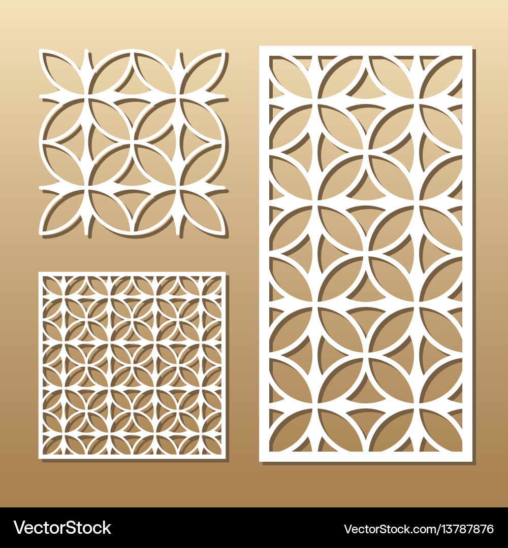 Geometric Laser Cut Panel Royalty Free Vector Image