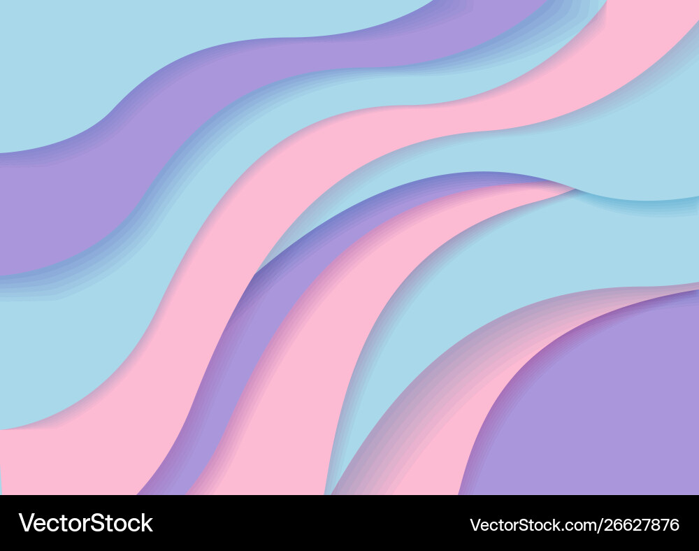 Wavy Paper Cut Background Royalty Free Vector Image