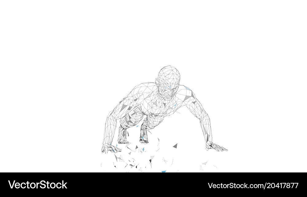 Abstract Fitness Man Royalty Free Vector Image