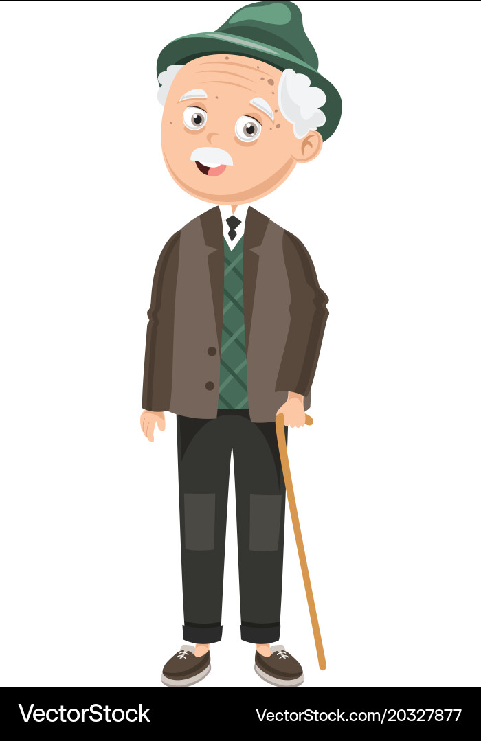 An old man Royalty Free Vector Image - VectorStock