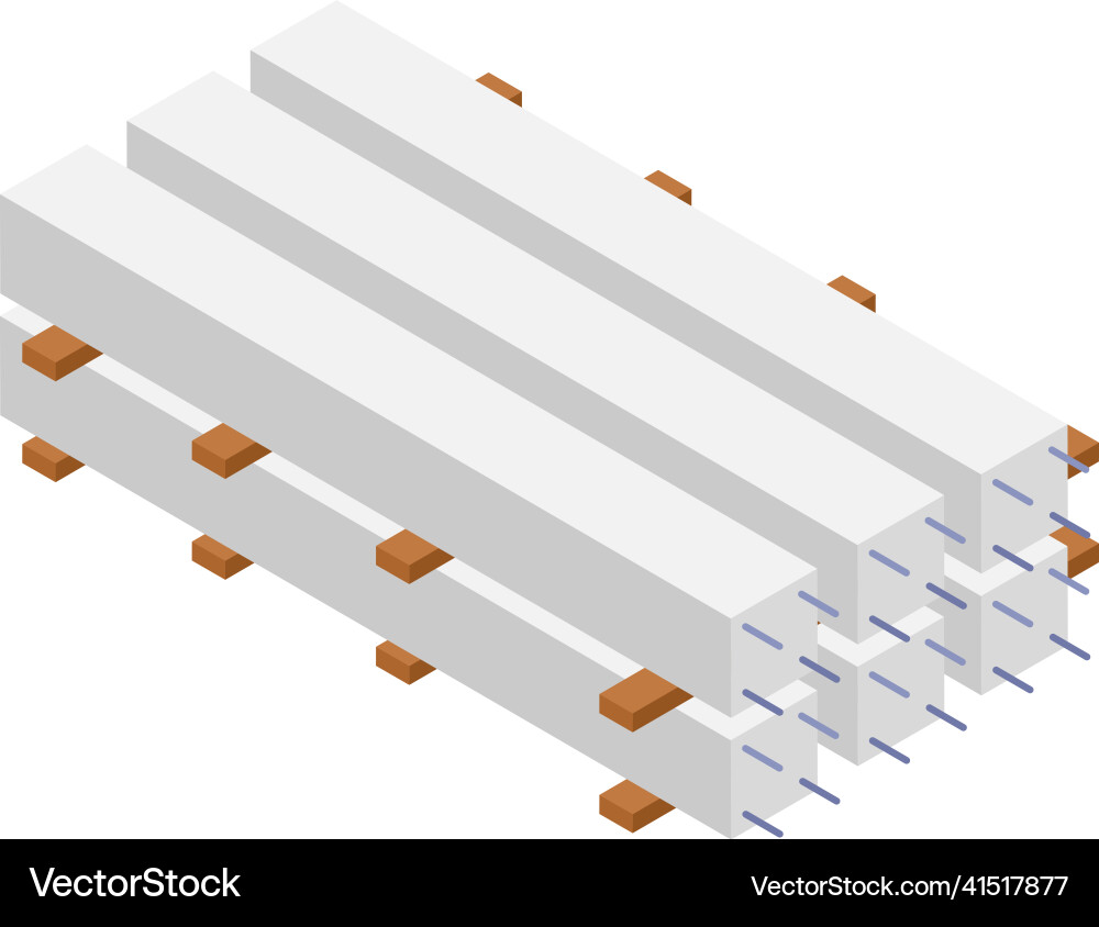 Concrete Production Isometric Icon Royalty Free Vector Image